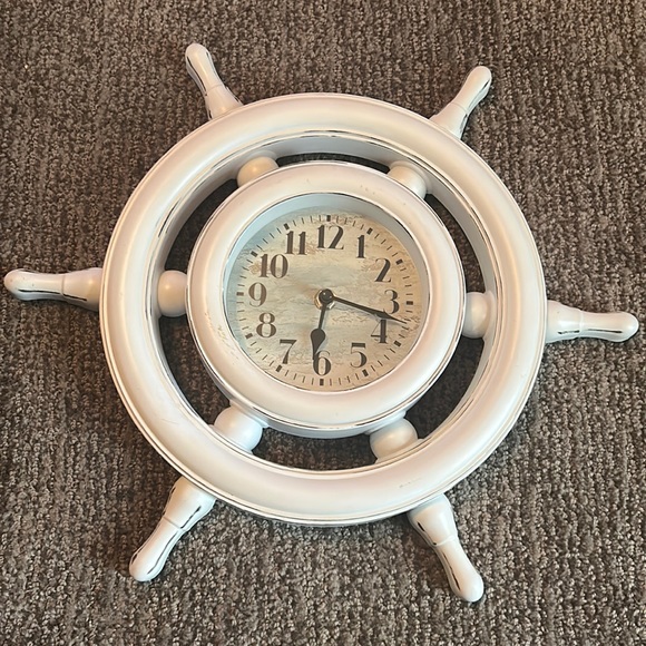 Wall Decor | Nautical Ship Wheel Clock | Poshmark